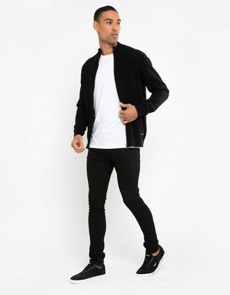 Threadbare Strickjacke Corsac Zip in klassischem Design