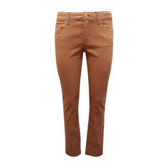 Blugirl Femme, Pantalons, Brun, Taille: 38 FR Pantalon femme style italien avec strass