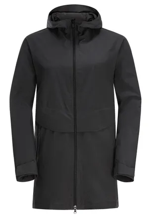 Jack Wolfskin Damen Mainkai Long Jacke, Phantom, S