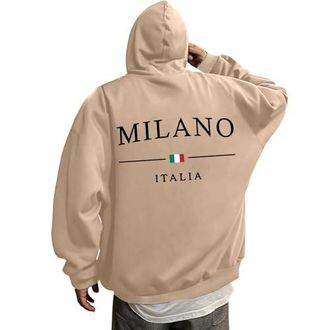 Generic Sweat a Capuche Homme Sweatshirt Hooded Sweats &agrave; Capuche avec Imprim&eacute; Lettre pour Un Confort Styl&eacute; et Id&eacute;al pour Les Activit&eacute;s Ext&eacute;rieures