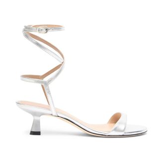 Stuart Weitzman Femme, Chaussures, Gris, Taille: 36 1/2 EU Nudist Wrap 50 Sandales