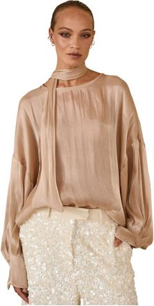 Souvenir Femme, Blouses et Chemises, Beige, Taille: 38 FR T39R0126 Blouse