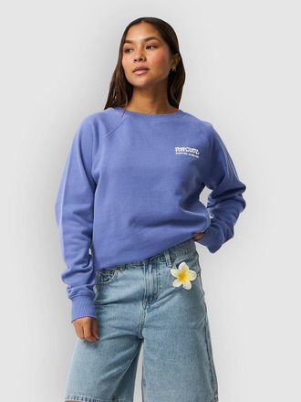 Rip Curl Surf Puff Raglan Relaxed Crew Sweater mid blue
