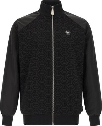 Philipp Plein Homme, Sport, Noir, Taille: M Monogram Jacquard SweaT-shirt
