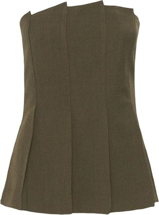 Gestuz Femme, Tops, Brun, Taille: 44 FR Stacy Pleat Corsage