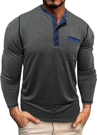 Generic Polo tendance tendance pour homme, coupe classique, v&ecirc;tement de travail d&eacute;contract&eacute;, chemise l&eacute;g&egrave;re et respirante, tuniques de vacances, gris fonc&eacute;, X