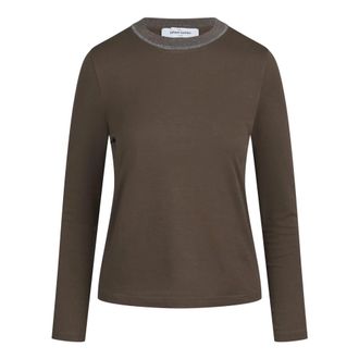 Gran Sasso Pull &agrave; col rond - Femme - Tops - Brun - Taille: 36 FR