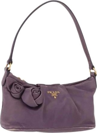 Prada Pre-owned Cuir sacs-prada - Femme - Pre-owned - Violet - Taille: ONE Size