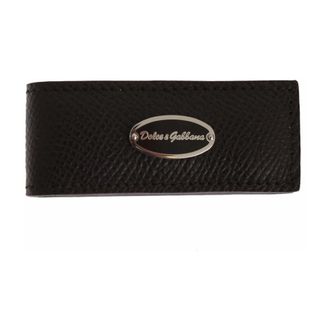 Dolce & Gabbana Magnetischer Geldklammer-Clip aus Leder - - Accessories - Herren - Braun - ONE SIZE
