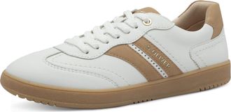 s.Oliver Damen Sneaker flach mit Schnürsenkeln Freizeit, Weiß (White/Nude), 40 EU