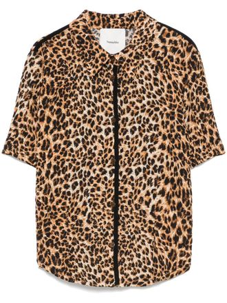 Nanushka blouse Clare - Marron
