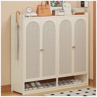 Generic Schuhbank,Landhausschrank mit T&uuml;ren,gro&szlig;es 7-st&ouml;ckiges Regal,freistehendes Regal f&uuml;r Eingangsbereich,Flur,Kleiderschrank,Schlafzimmer,Wohnzimmer