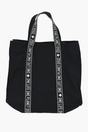 Dsquared2 ONE LIFE ONE PLANET Organic Cotton Tote Bag with Logo Detail size One