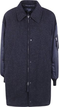 Comme Des Gar&ccedil;ons Manteau Bomber Manches Laine - Homme - Vestes - Gris - Taille: L
