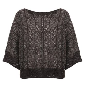 D.exterior Pull &agrave; col montant large - Femme - Pulls - Brun - Taille: 38 FR