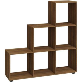 vidaXL Biblioth&egrave;que escalier Ch&ecirc;ne marron 107 cm Bois ding&eacute;nierie Vidaxl