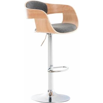 Clp Tabouret de cuisine Kingston dans la nature l&eacute;g&egrave;re / tissu gris