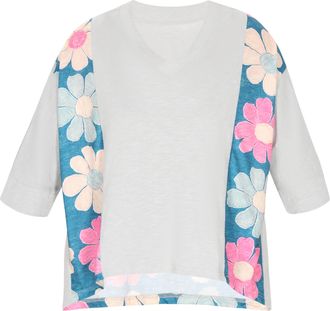 Usha Langarmshirts in gro&szlig;en Gr&ouml;&szlig;en Frauen mehrfarbig gr&uuml;n