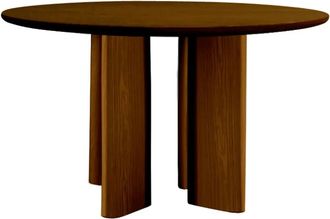 Gabrielle Paris Table &agrave; diner ronde finition Teck Joe Gabrielle Paris