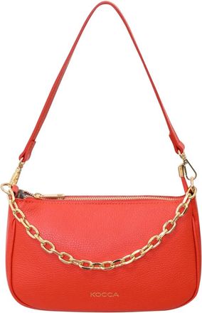 Kocca Femme, Sacs, Rouge, Taille: ONE Size Petit sac rectangulaire &agrave; bords arrondis effet daim