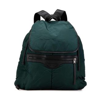 Balenciaga Pre-owned Sac &agrave; dos voyage classique Motocross en nylon - Femme - Pre-owned - Vert - Taille: ONE Size