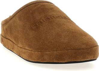 Balenciaga Mens Brown Calfskin Mules
