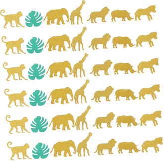 Soimiss Ebene Themen Konfetti 200 St&uuml;ck Buntes Papierkonfetti Partydeko Geburtstag Party Zubeh&ouml;r f&uuml;r Dschungel und Babyparty