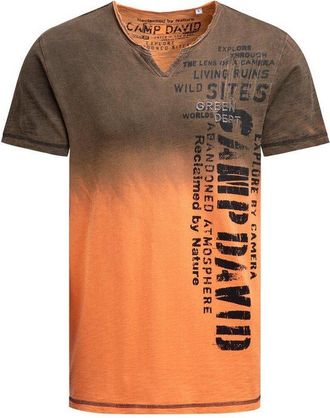 Camp David Rundhalsshirt mit Farbverlauf