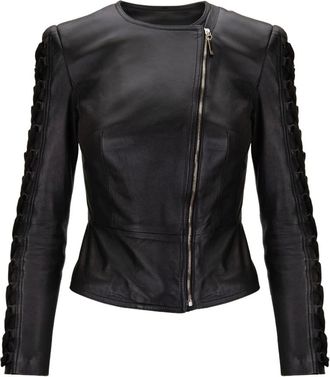 Elisabetta Franchi Femme, Vestes, Noir, Taille: 38 FR Vestes en cuir