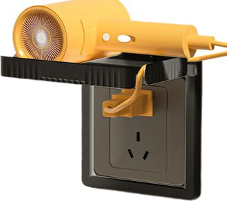 Generico Wandablage: Selbstklebende Wandhalterung f&uuml;r Ausg&auml;nge und Steckdosen | Kompaktes vertikales f&uuml;r die Aufbewahrung zu Hause, platzsparende Montage f&uuml;r B