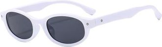 Generic Lunettes De Soleil Dext&eacute;rieur &Agrave; Petite Monture For Femmes, For Les D&eacute;placements Quotidiens, Vacances Et Le Sport(White)