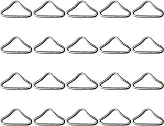 Hemobllo Veemoon 22 St&uuml;ck Trampolin Dreiecksring aus Metall Robuste Trampolin Schnallenringe f&uuml;r Outdoor Trampoline Ersatz Trampolinringe f&uuml;r Sprungmatte und T