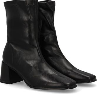 Shoes & Blues Bottine pour femme avec talon, imprimé uni, design élégant, fermeture à glissière, idéale pour lhiver automne., Noir, 39 EU
