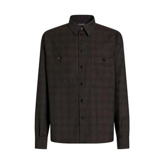 Dolce & Gabbana Quadri Karom Tartan Hemd - - Shirts - Herren - Braun - L