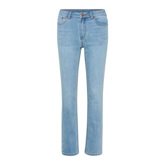 Kaffe Stylische Straight Leg Jeans mit Mid-Rise Taille und klassischen Taschen - - Jeans - Damen - Blau - L