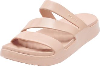 Crocs Herren Getaway Patent Strappy Badeschlappen, Pink Caramel, 36/37 EU