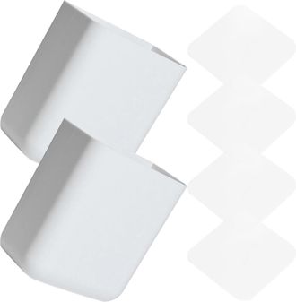 NUOBESTY Fernbedienungshalter Wandmontiert 2 St&uuml;ck Multifunktionale Aufbewahrungsbox aus Stabilem Material Selbstklebend f&uuml;r Glatte Oberfl&auml;chen Organizer f&uuml;r T