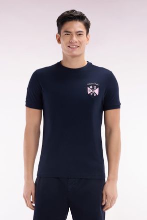 Eden Park T-shirt En Coton Marine &Eacute;cusson 6 Nations Coupe Droite