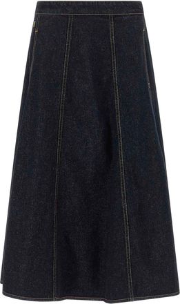 Alberta Ferretti Jupe Midi - Bleu