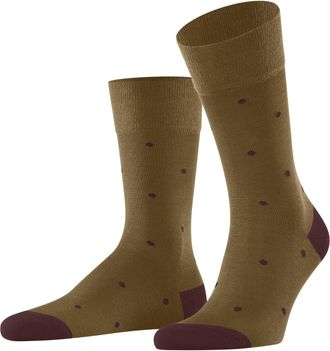 Falke Herren Dot M So Baumwolle Gemustert Socken, Gelb Old Brass 1220, 43-46