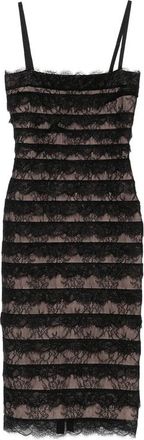 H&eacute;rve L&eacute;ger Lace-trimmed Tiered Mini Dress