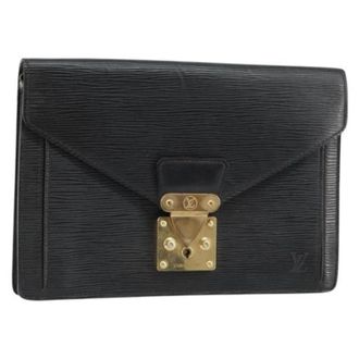 Louis Vuitton Pochette en cuir Pre-owned - Femme - Pre-owned - Noir - Taille: ONE Size