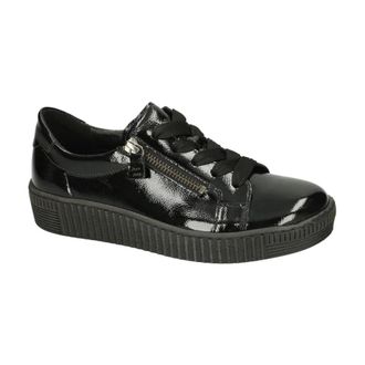 Gabor Knautschlack Plateau Sneaker - - Shoes - Damen - Schwarzk - 40 EU