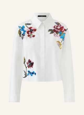 Oui Hemdbluse Mit Pailletten weiss