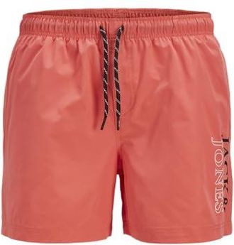 Jack & Jones Jack & Jones Jpstmaui Jjswim Double Logo AKM Sn pour Homme, Corail, L