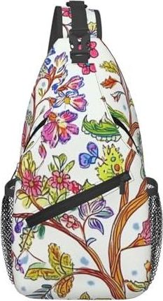 Generic Sac &agrave; dos &agrave; bandouli&egrave;re pour homme - Motif fleurs color&eacute;es - Pour le printemps et l&eacute;t&eacute; - Aquarelles