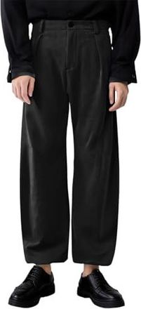 Generic Jean Homme Jeans Homme Jean Homme Regular Confortable Classique Pantalon Ample Drap&eacute; Couleur Unie Printemps Automne - Silhouette Fluide Et Style Casua