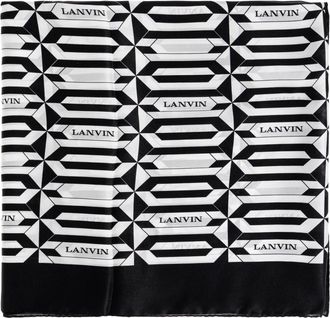 Lanvin Femme, Accessoires, Noir, Taille: ONE Size Foulard en soie