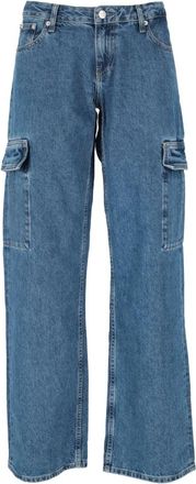 Calvin Klein Jeans Femme, Jeans, Bleu, Taille: W27 Jean Cargo Baggy Taille Basse