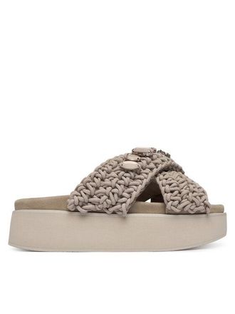 INUIKII Pantoletten Woven Stones Platform 1004.005.0043 Hellgrau